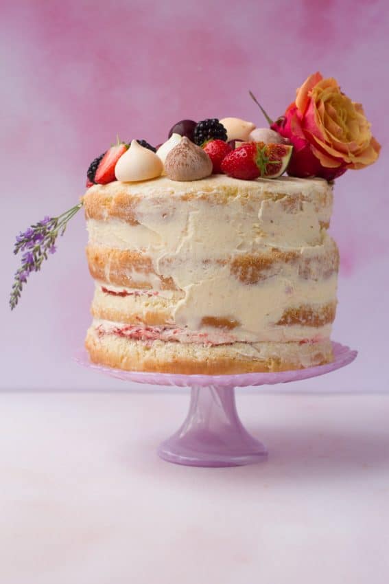 Vanilla Naked Cake - No Baking Skills Required! | Amy Treasure