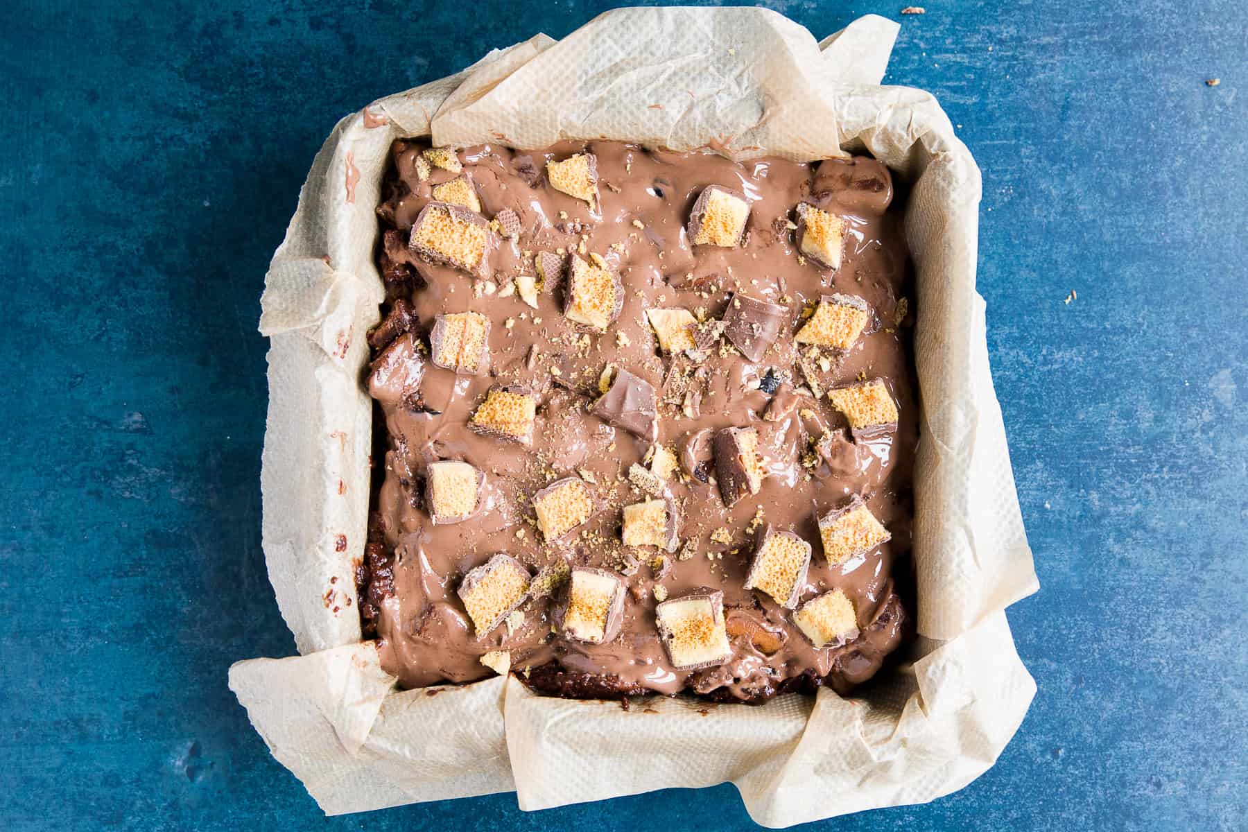 Irresistible Chocolate Tiffin with Crunchie | Amy Treasure