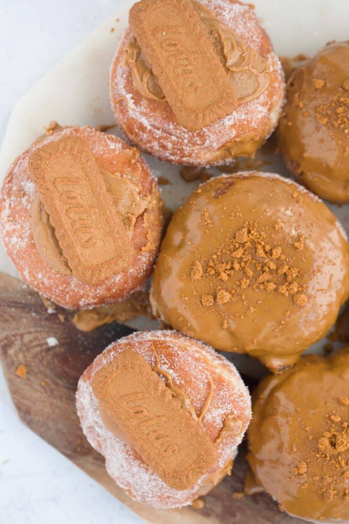 Lotus Biscoff Doughnuts - Amy Treasure