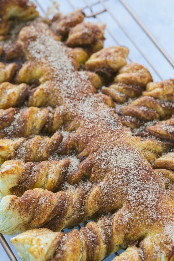 Lotus Biscoff Puff Pastry Christmas Tree | Amy Treasure