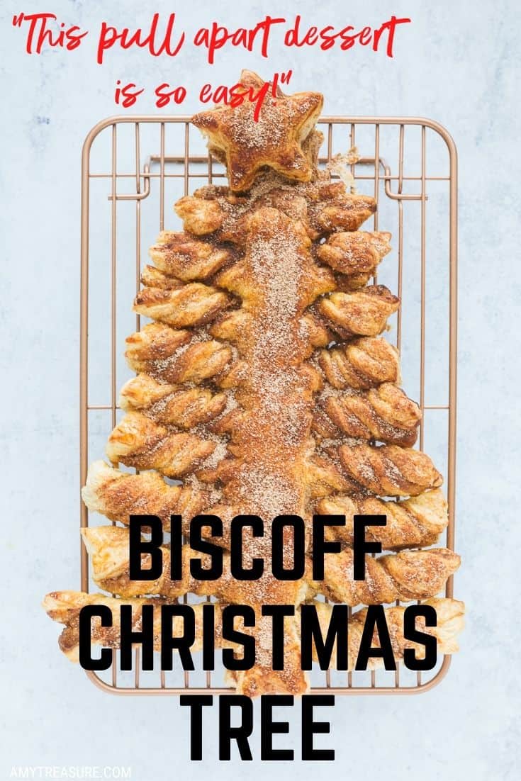 Lotus Biscoff Puff Pastry Christmas Tree - Amy Treasure